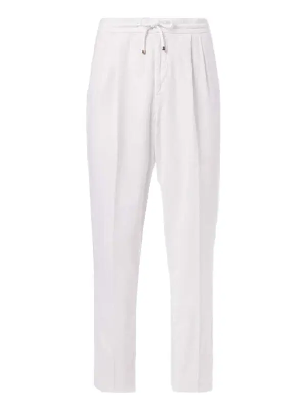 Brunello Cucinelli Cotton Corduroy Pants - White