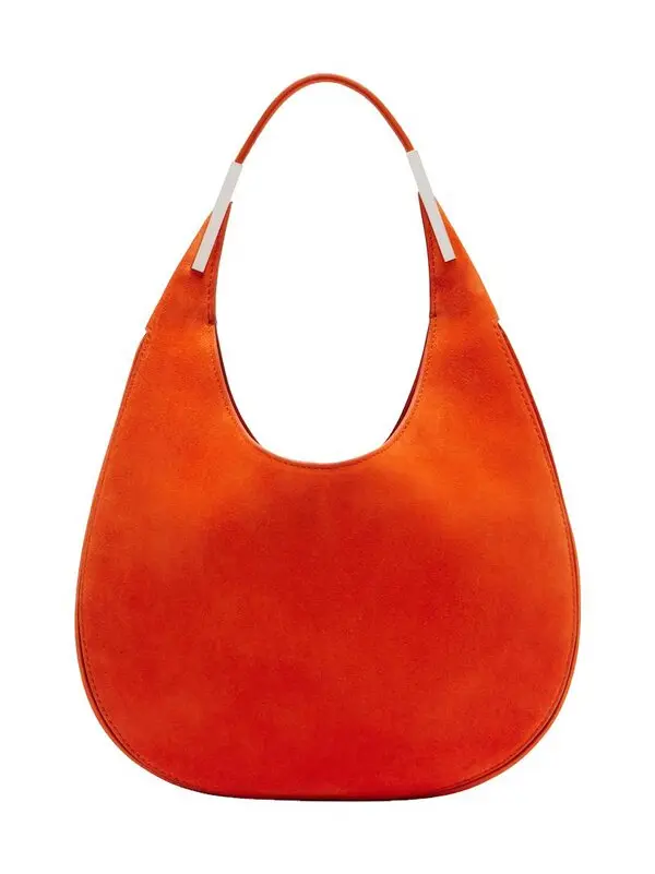 Savette Florence Small Suede Shoulder Bag - Orange