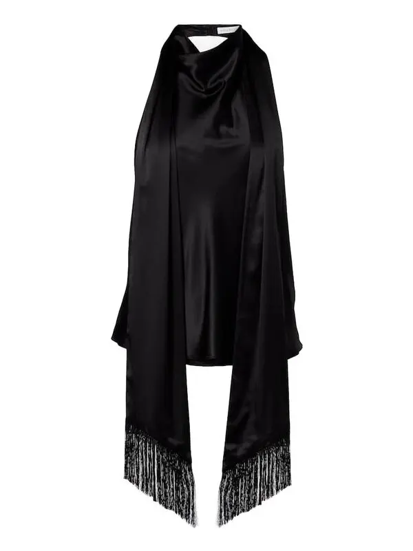 Nina Ricci Scarf-detail Top - Black