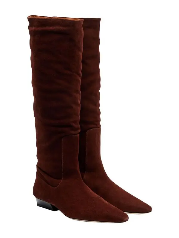 Staud Wally Suede Knee-high Boots - Brown