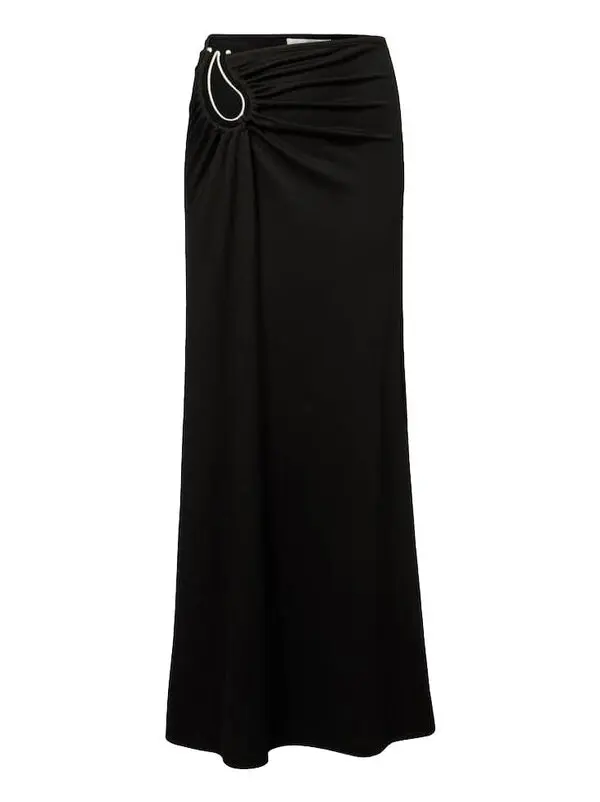 Christopher Esber Paisley Gathered Maxi Skirt - Black