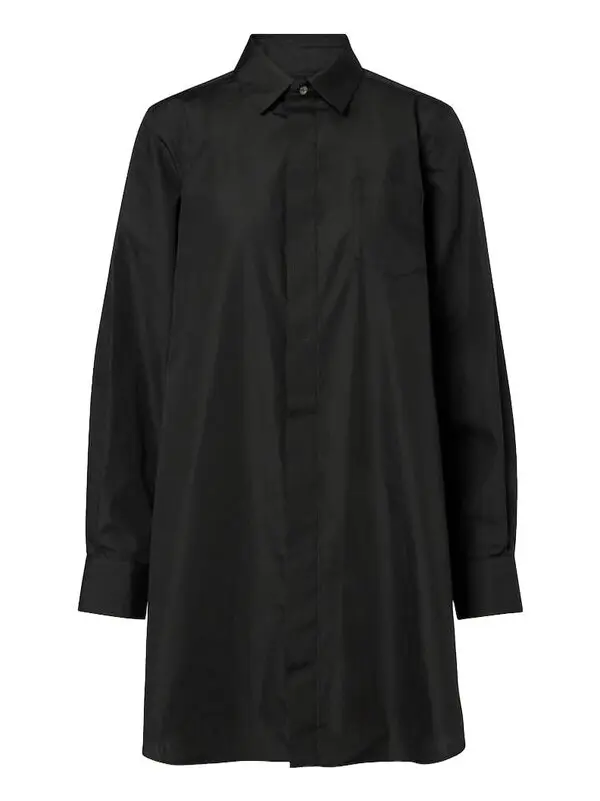 Sacai Poplin Shirt Dress - Black