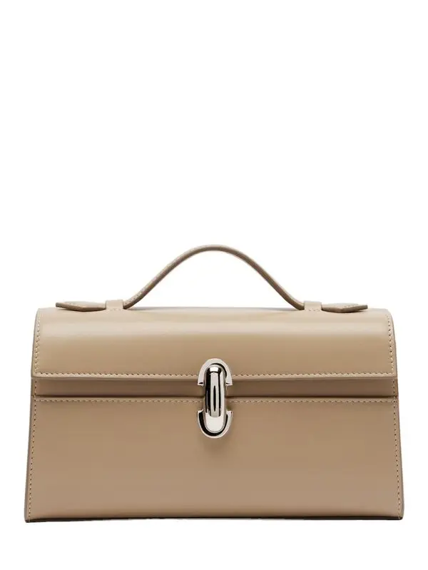 Savette Symmetry Leather Tote Bag - Beige