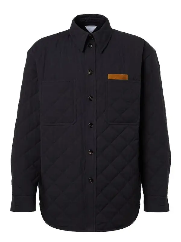 Bottega Veneta Quilted Cotton-blend Overshirt - Blue