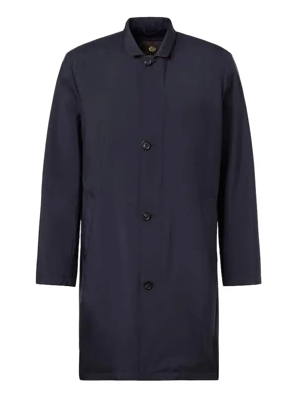 Loro Piana Windmate® Suede-trimmed Coat - Blue