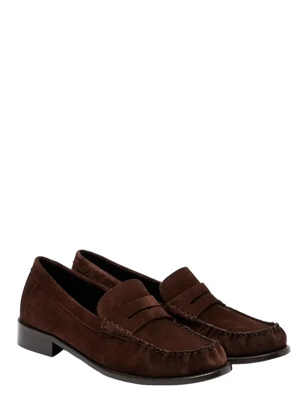 Paris Texas Dylan Suede Penny Loafers - Brown