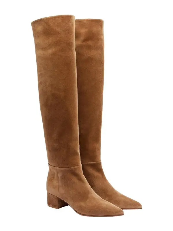 GIANVITO ROSSI 45 Suede Over-the-knee Boots - Brown