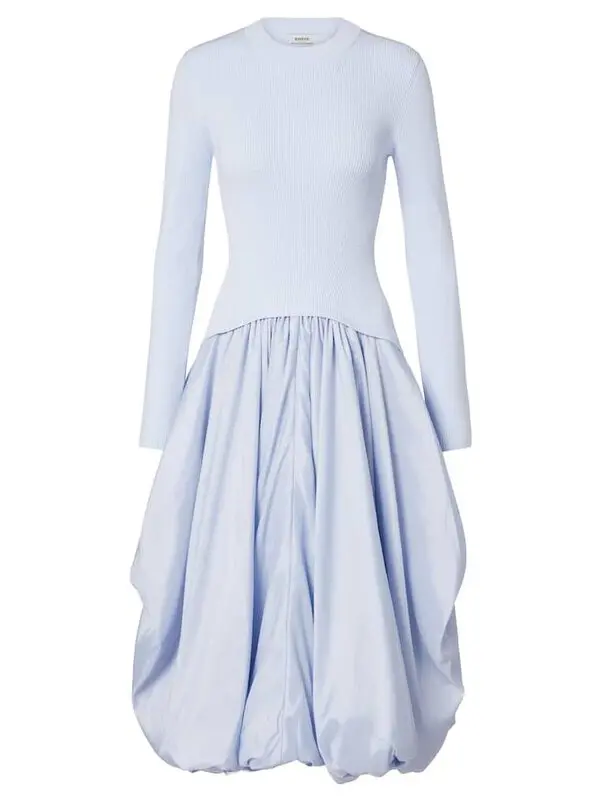 Simkhai Kenlie Taffeta-trimmed Midi Dress - Blue