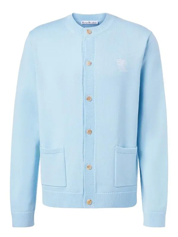 Acne Studios Embroidered Wool Cardigan - Blue