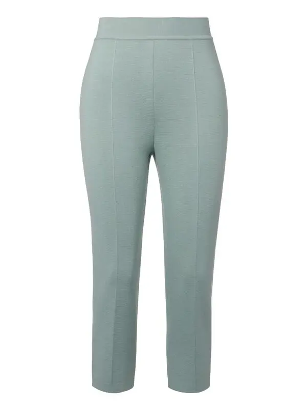 Loro Piana Siena Silk And Cotton Cropped Tapered Trousers - Blue