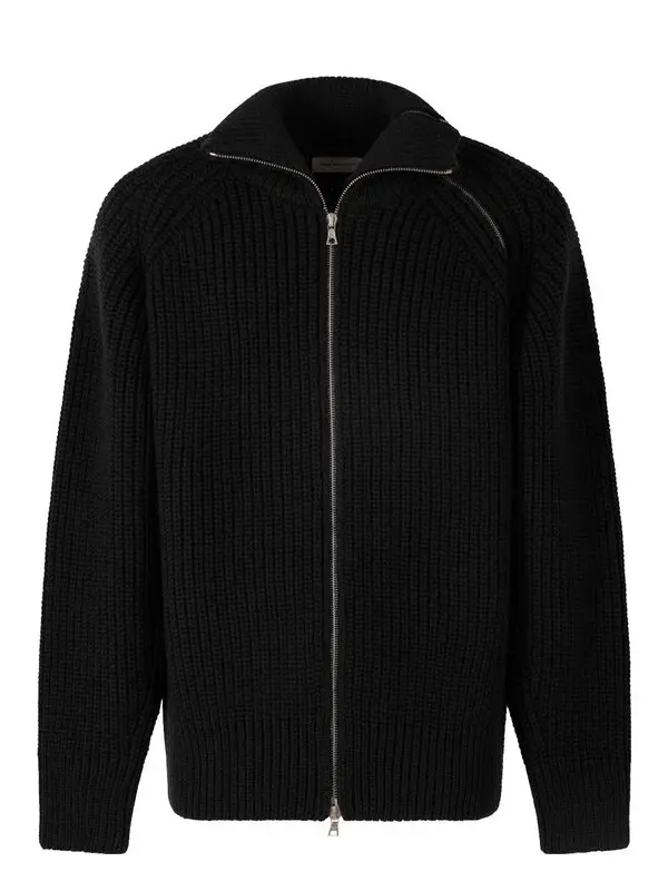 Dries Van Noten Monty Full-zip High Neck Sweater - Black