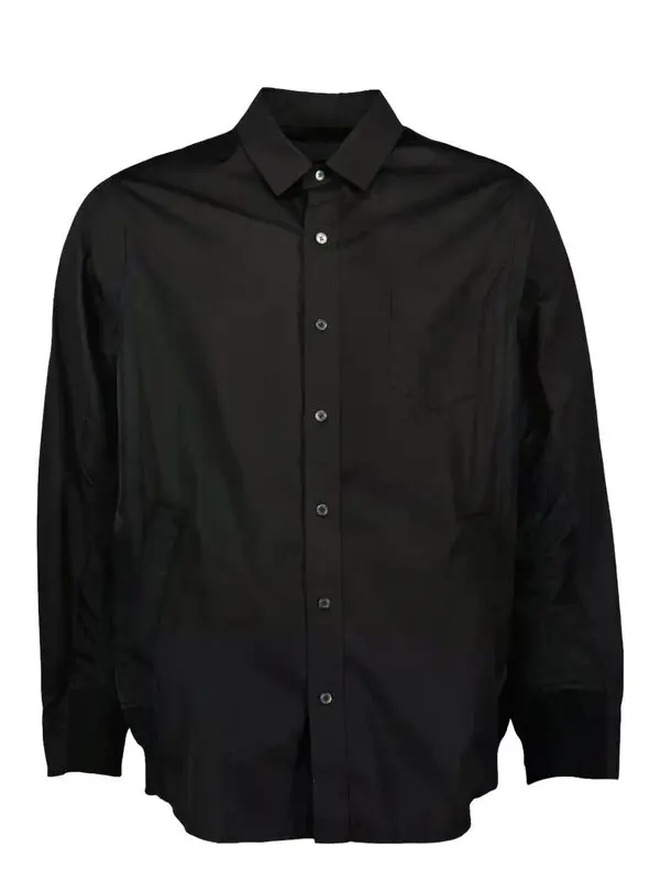 Sacai Poplin Nylon Shirt - Black