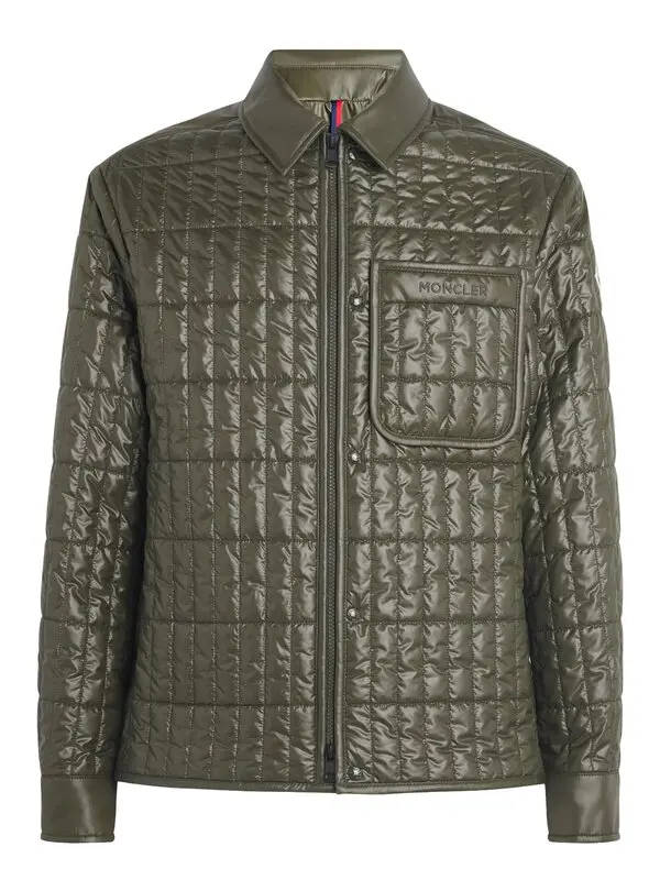 Moncler Quilted Madiere Overshirt - Green