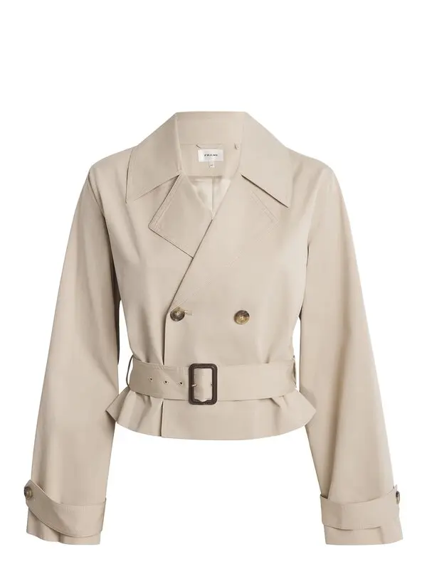 FRAME Cotton The Uniform Trench Coat - Beige