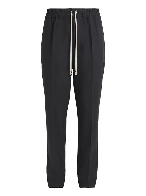 Rick Owens Stretch-wool Drawstring Trousers - Black