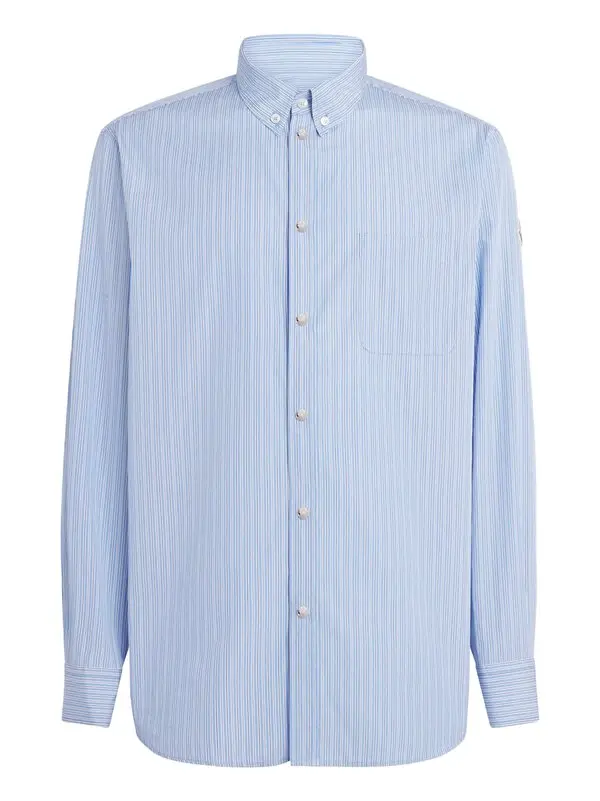 Moncler Cotton Stripe Shirt - Blue