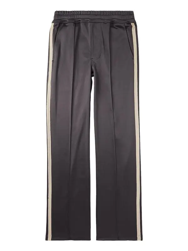 TOM FORD Straight-leg Webbing-trimmed Jersey Track Pants - Brown