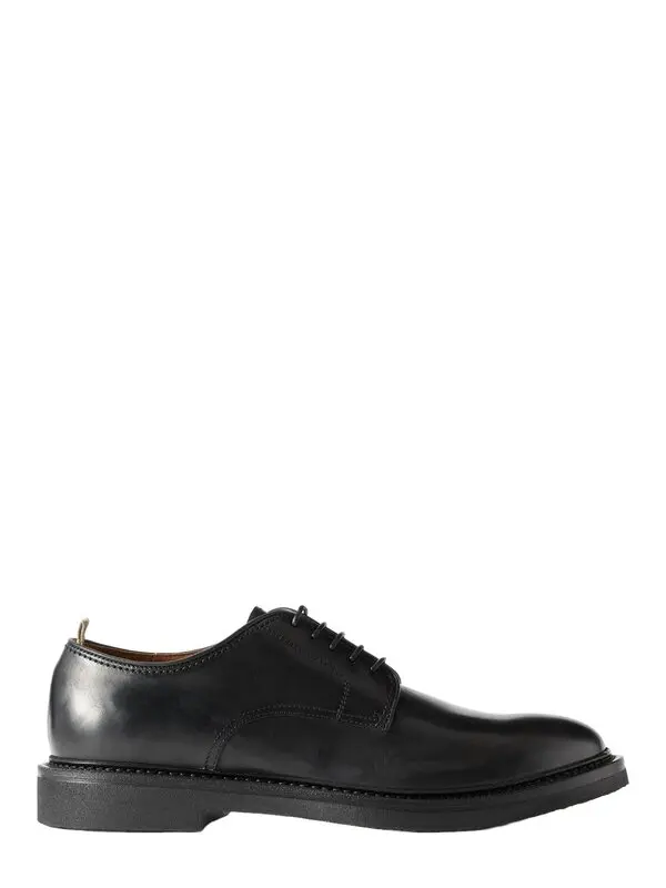 Officine Creative Hopkins Flexi 2028 Leather Derby Shoes - Black