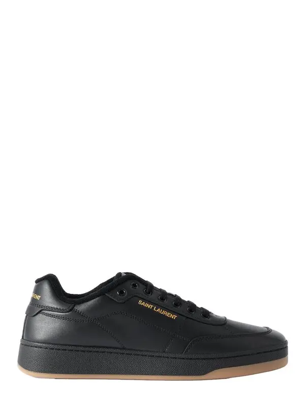 Saint Laurent Sl/61 Leather Sneakers - Black