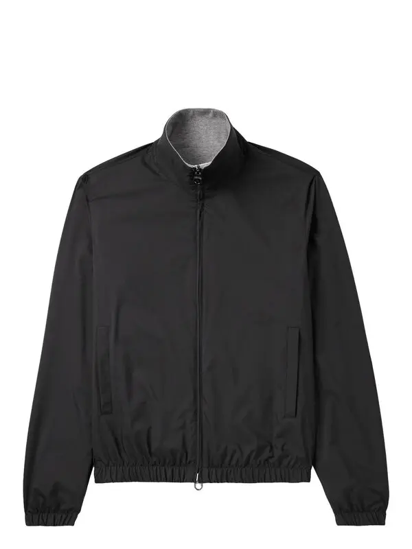 Loro Piana Reversible Windmate® Storm System® Nylon And Cashmere Blouson Jacket - Black