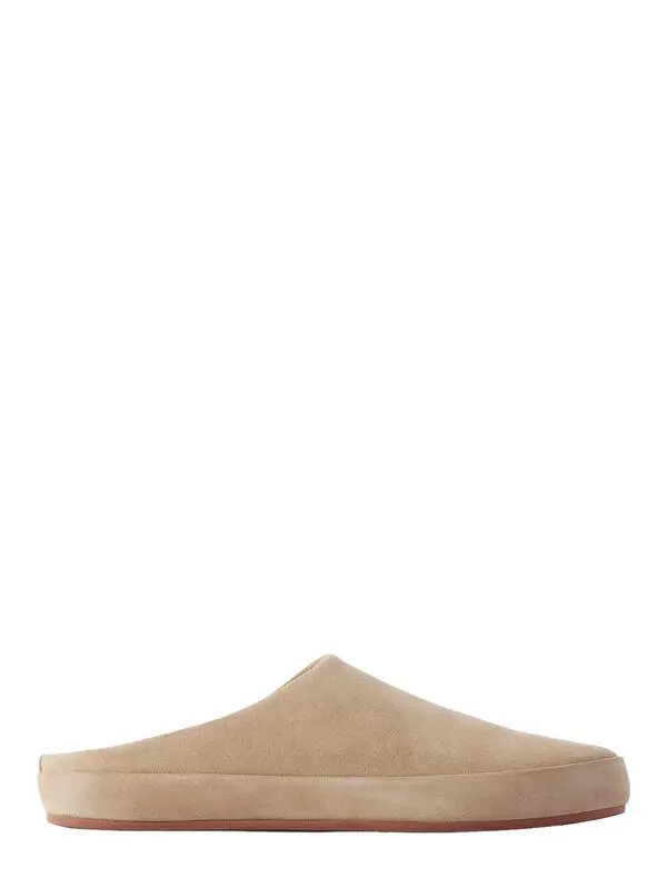 Loro Piana Tomori Suede Mules - Brown