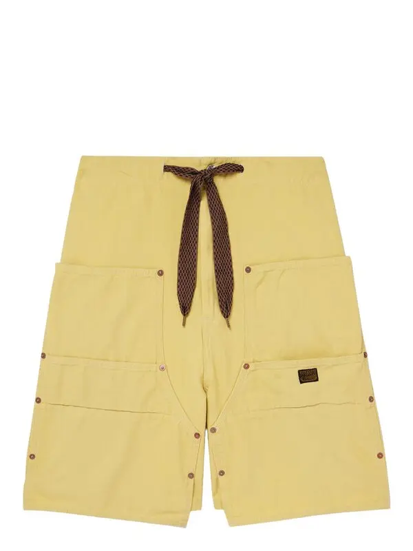 Kapital Straight-leg Cotton-twill Shorts - Yellow