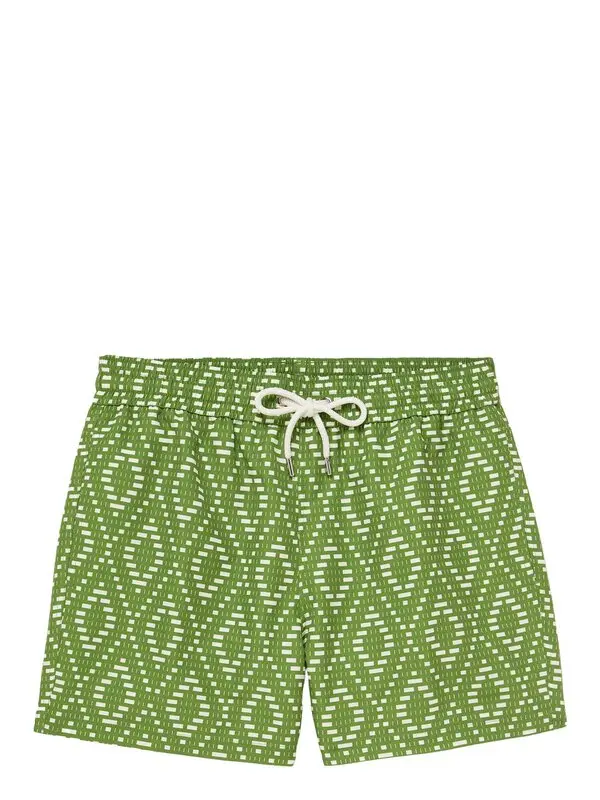 Frescobol Carioca Rio Printed Swim Shorts - Green
