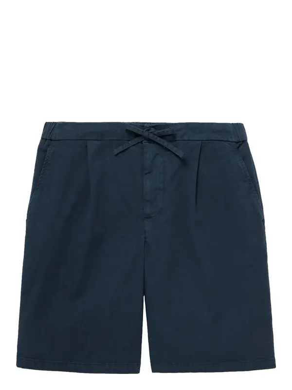 Frescobol Carioca Sergio Straight-leg Lyocell-blend Shorts - Blue