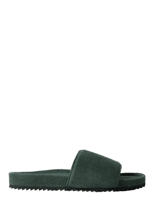 Frescobol Carioca Renato Linen Slides - Green