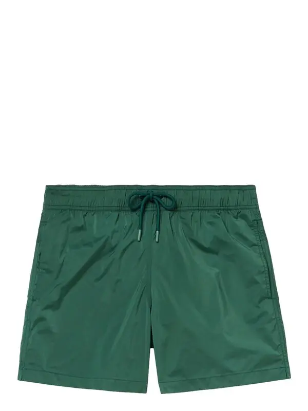 Frescobol Carioca Salvador Straight-leg Mid-length Swim Shorts - Green