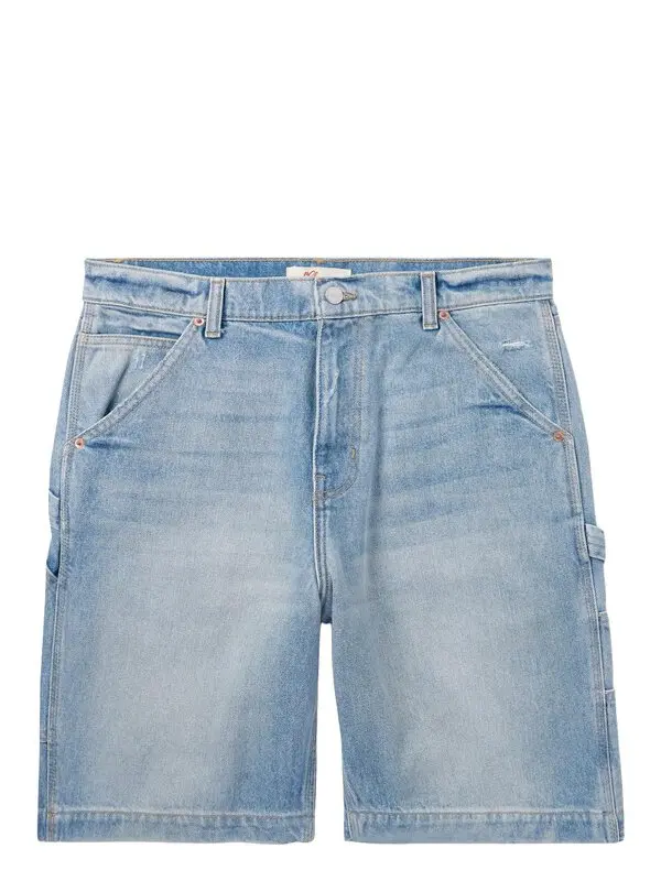 CHERRY LOS ANGELES Straight-leg Denim Shorts - Blue