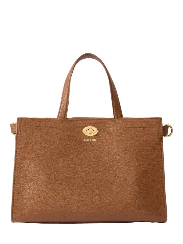 Burberry Textured-leather Tote - Brown