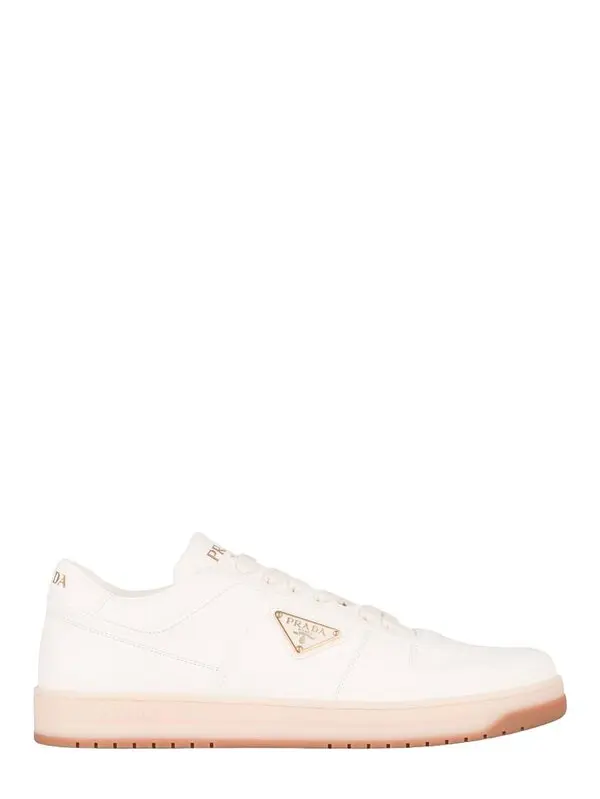 Prada Downtown Leather Sneakers - Beige