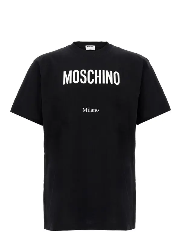 Moschino Printed Cotton Jersey T-shirt - White/black