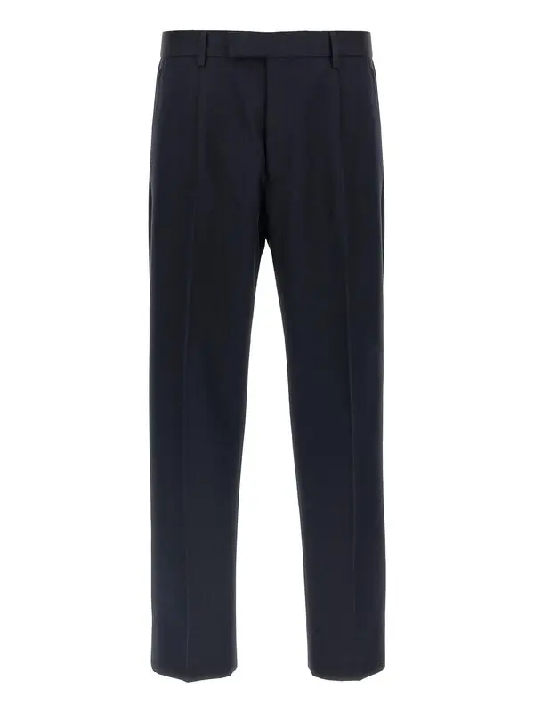 Zegna Cotton Wool Pants - Blue