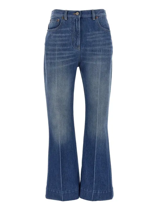 Valentino Garavani Flared Denim Jeans - Light Blue