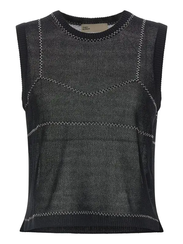 Tory Burch Mesh Top - Black