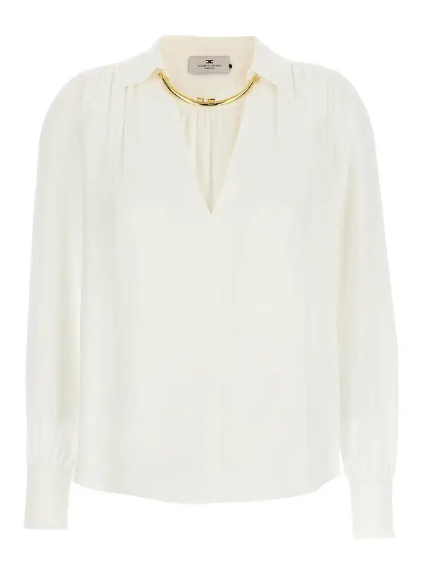 Elisabetta Franchi Necklace Shirt - White