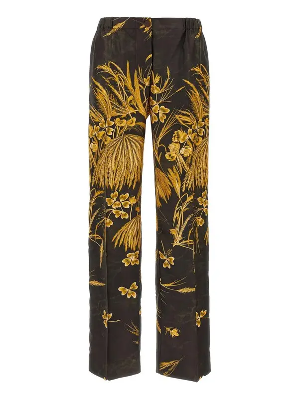 F.R.S FOR RESTLESS SLEEPERS Etere 6° Floral Print Silk Twill Pants - Multicolor