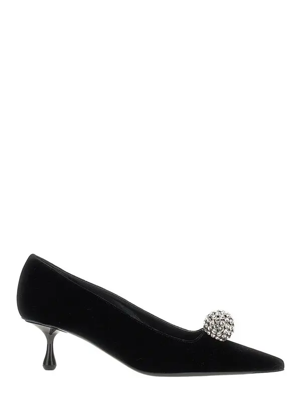 JIMMY CHOO Orb 50 Velvet Pumps - Black