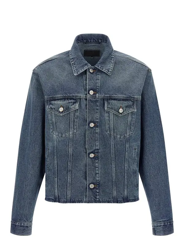 MAISON MARGIELA Raw Cut Denim Jacket - Blue