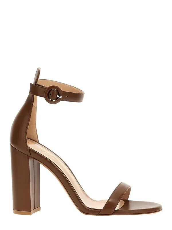 GIANVITO ROSSI Gaeta Nappa Sandals - Brown