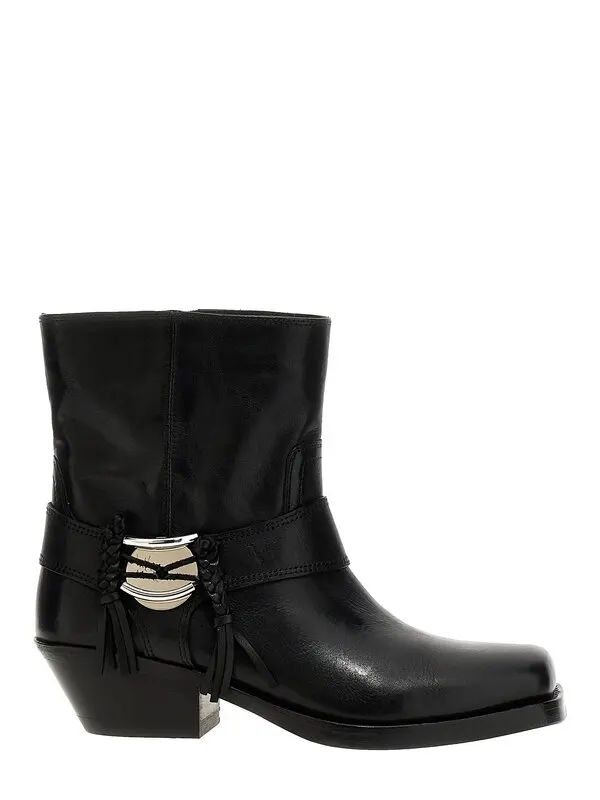 Isabel Marant Akson Gaucho Ankle Boots - Black