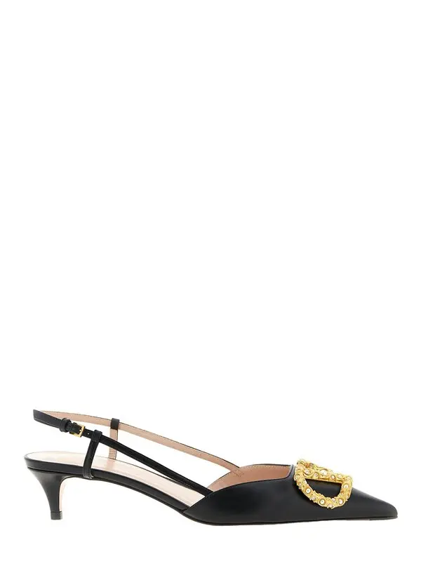Valentino Garavani Vlogo Signature Slingbacks - Black