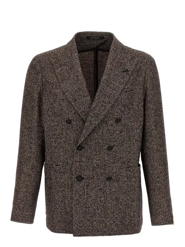 Tagliatore Exclusive Garment' Line Double-breasted Blazer - Brown