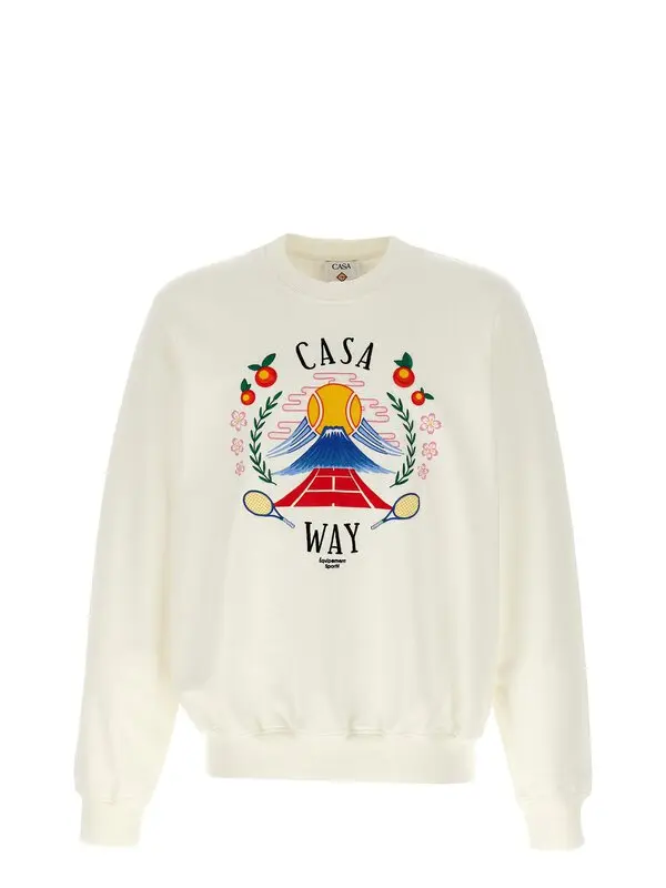 Casablanca Casa Way Mountain Sweatshirt - White
