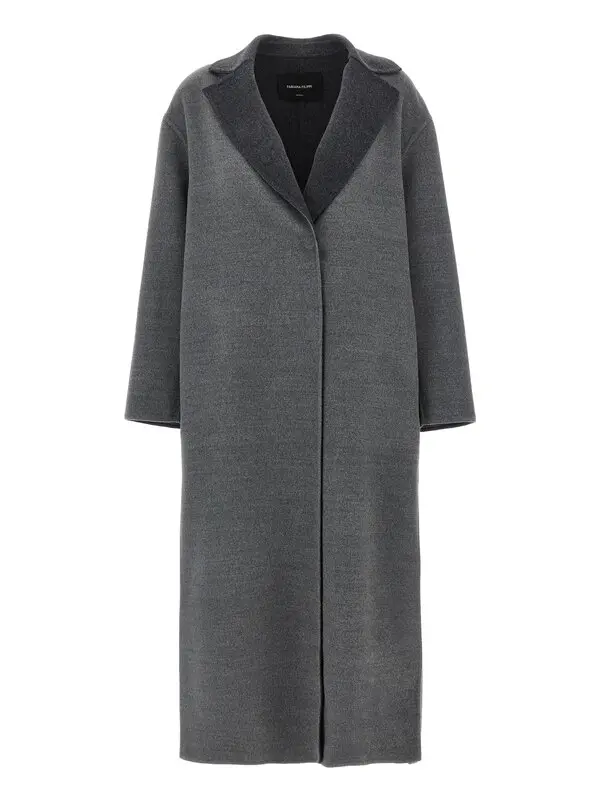 Fabiana Filippi Virgin Wool Robe Coat - Gray