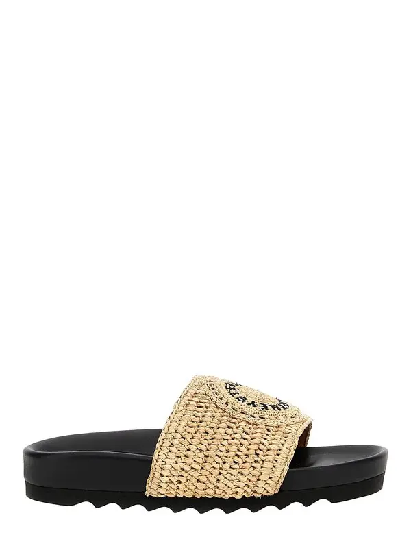 Stella McCartney Elyse Raffia Sandals - Beige
