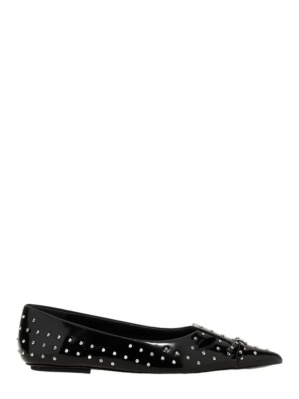 Marc Jacobs The Glam Studs Kat' Leather Ballet Flats - Black