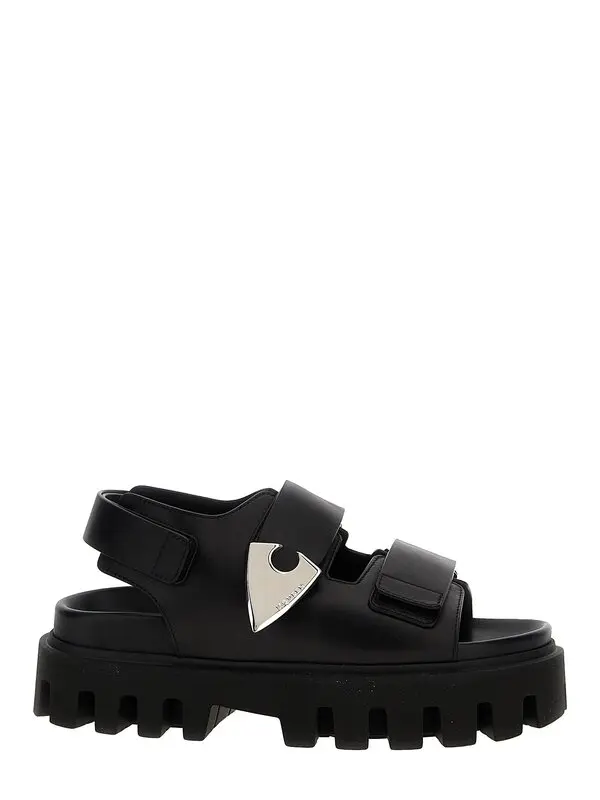 Alexander McQueen Parachute Leather Sandals - Black